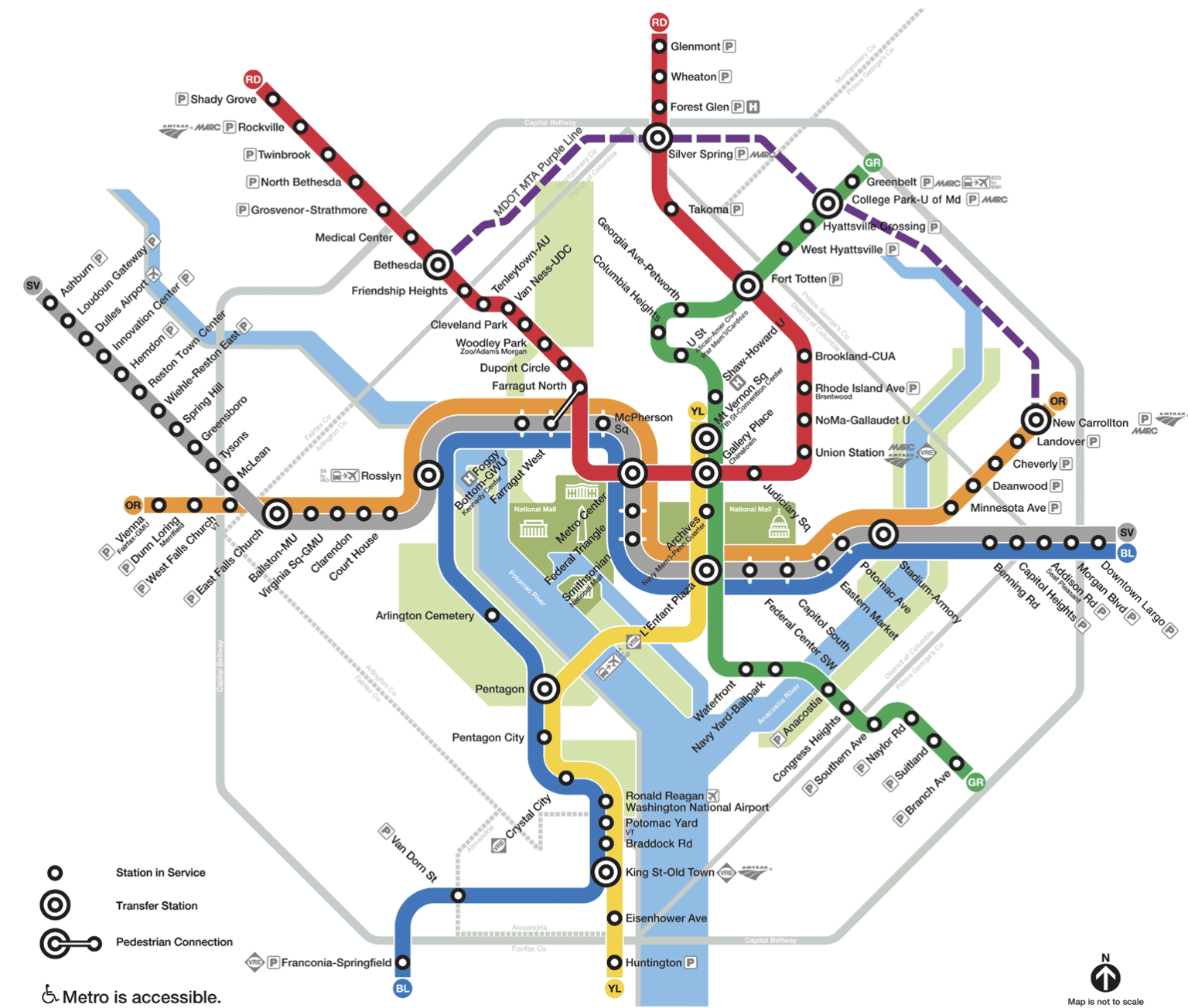 Proposed New Metro Lines in DC: Blue/Orange/Silver Capacity ...